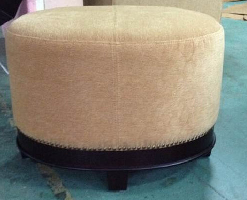 fabric wooden ottoman OT-0001