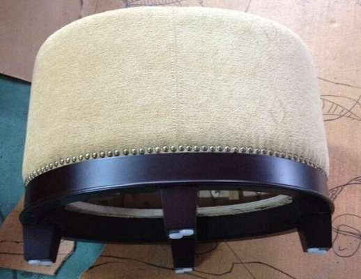 fabric wooden ottoman OT-0001
