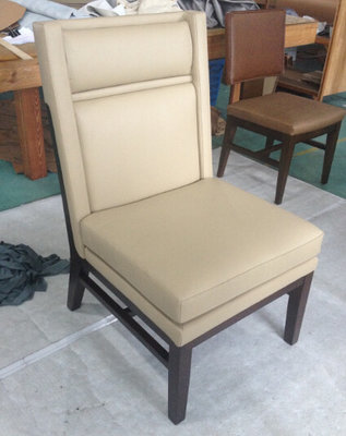 wooden frame fabric/PU dining chair DC-0005