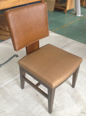 wooden frame fabric/PU dining chair DC-0006