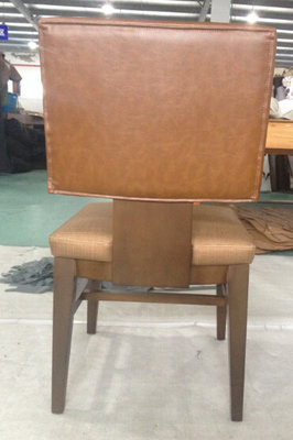 wooden frame fabric/PU dining chair DC-0006