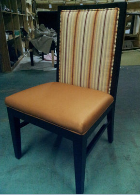 wooden frame fabric/PU dining chair DC-0009