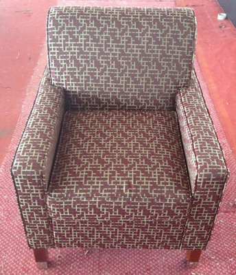 Hotel fabric lounge chair with ottoman ,single sofa LC-0009