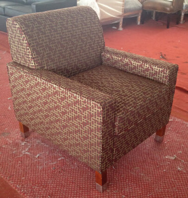Hotel fabric lounge chair with ottoman ,single sofa LC-0009