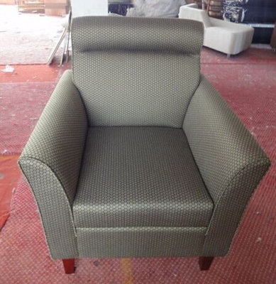 Hotel fabric lounge chair with ottoman ,single sofa LC-0010