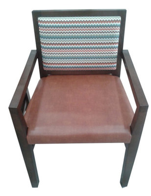 wooden frame fabric/PU dining chair DC-0016