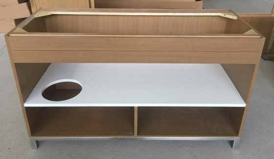 wooden Bathroom vanity with metal legs /bathroom cabinet /HOTEL VANITY V-008