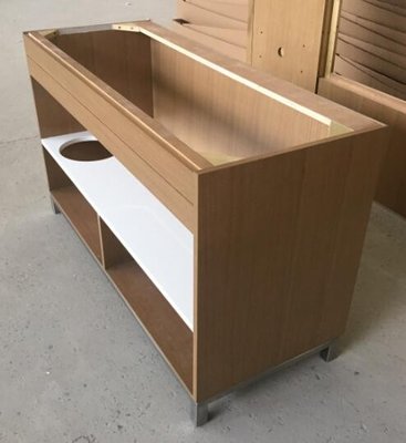 wooden Bathroom vanity with metal legs /bathroom cabinet /HOTEL VANITY V-008