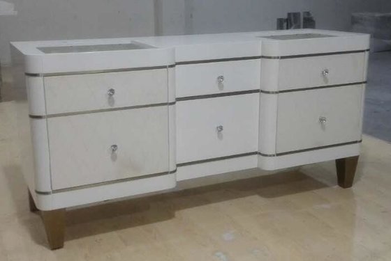 wooden Bathroom vanity with wood shelf /bathroom cabinet /HOTEL VANITY V-011