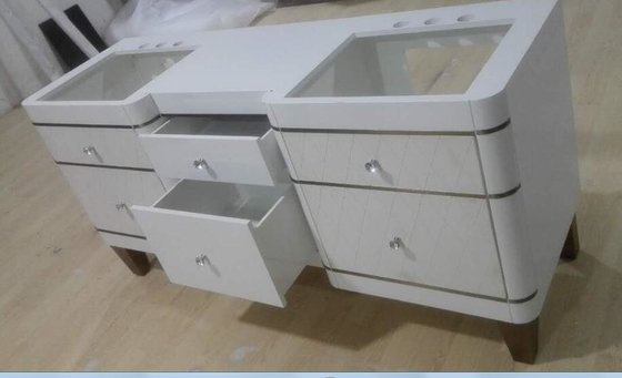 wooden Bathroom vanity with wood shelf /bathroom cabinet /HOTEL VANITY V-011