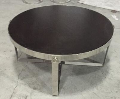 solid wood top stainless steel metal coffee table/side table/side table for hotel furniture TA-0078