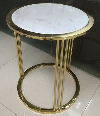 stone top stainless steel metal side table/End table/coffee table for hotel furniture,casegoodsTA-0082