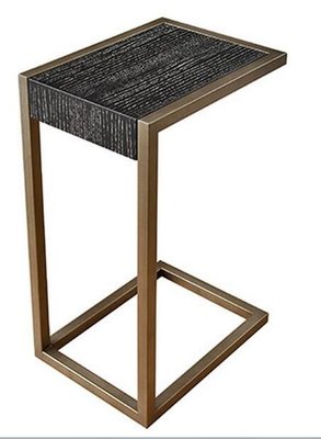 wooden top brass color stainless steel metal side table/End table/coffee table/C table, hotel furniture,casegoodsTA-0085