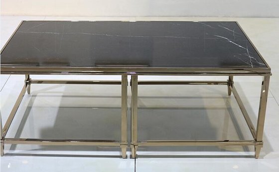 stone top Brass  stainless steel metal side table/End table/coffee table/C table, hotel furniture,casegoodsTA-0088