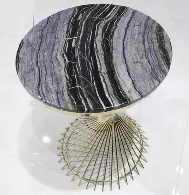 stone top Brass stainless steel metal side table/End table/coffee table/C table, hotel furniture,casegoodsTA-0089