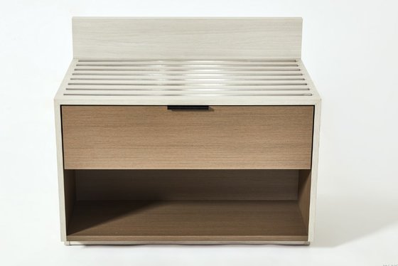 Hampton Inn Hotel New Design Luxury Bedroom Furniture HPL luggage bench with one drawer
