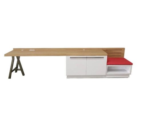 Hilton Garden Inn Modern Luxury High pleasure laminate with white and oak finish streamline unit with linear desk