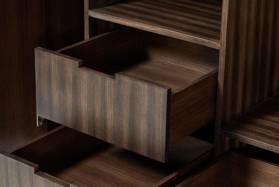 5-star luxury new design Zebra wood veneer hotel wardrobe for hotel guestroom