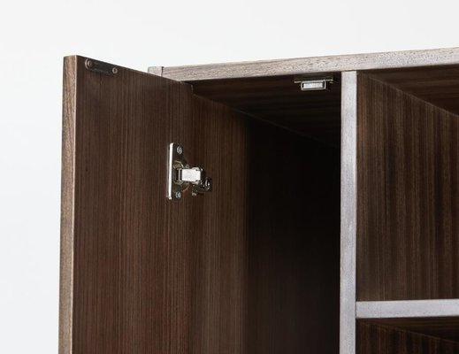 5-star luxury new design Zebra wood veneer hotel wardrobe for hotel guestroom