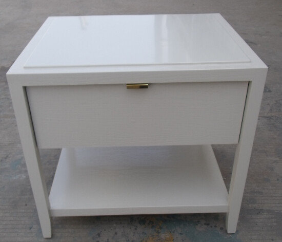 Wooden 5-star hotel furniture stone top night stand/bed side table NT-0012