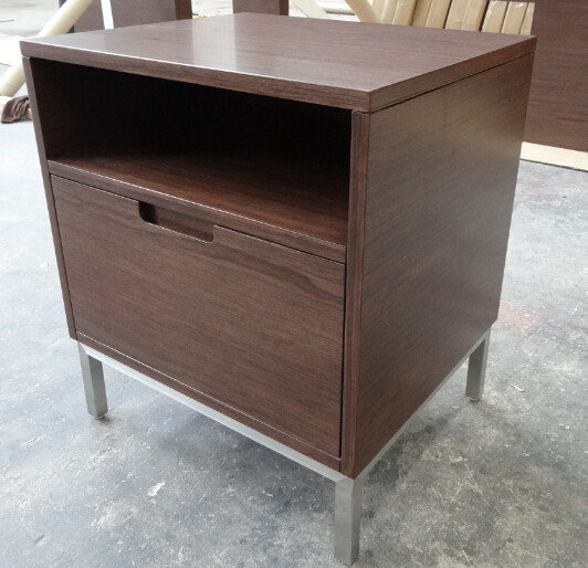 Wooden 5-star hotel furniture stone top night stand/bed side table NT-0017