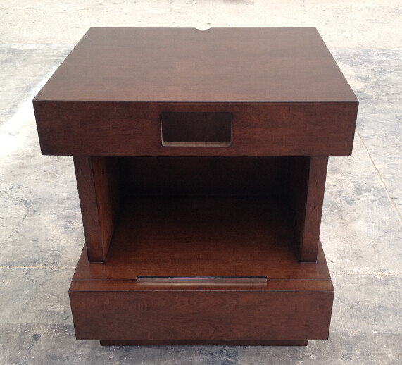 Wooden 5-star hotel furniture stone top night stand/bed side table NT-0022