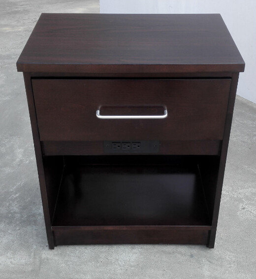 Wooden 5-star hotel furniture stone top night stand/bed side table NT-0023