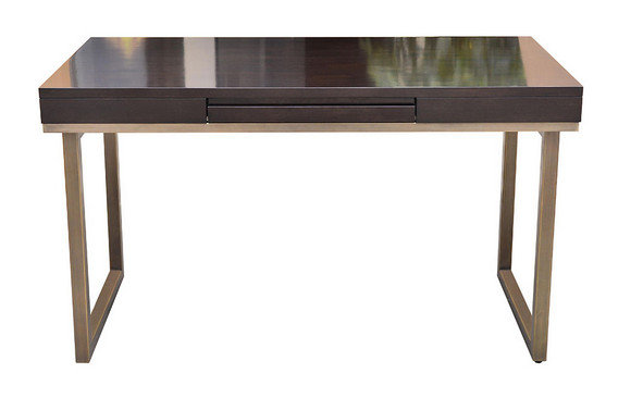 wood top metal leg writing desk for hotel bedroom,casegoods,HOTEL FURNITURE DK-0055