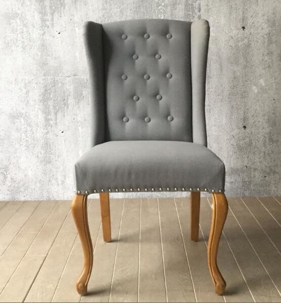 solid oak french style dining chairs,Antique style  fabricWooden frame leather dining chair,desk chair CH-015