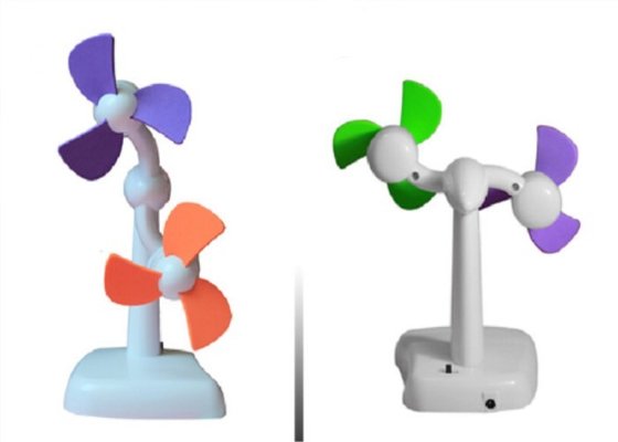 Double Blades USB/ AAA Battery Mini Fan Revolutionary & Rotation Mini Fan