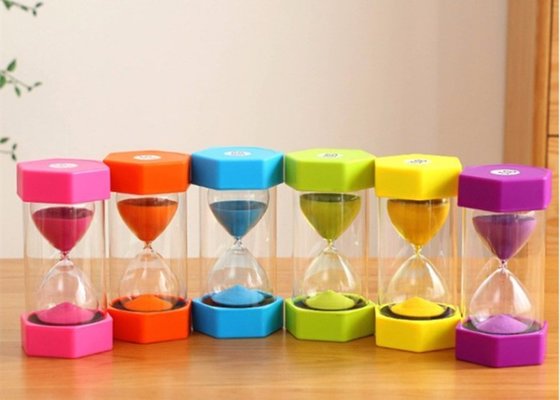 OEM Sand Clock 1min 5min 4min 30s Kid-friendly Tooth Brushing Holder Minute Sand Timer