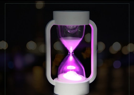 Battery Fun Electronic Gifts Colorful LED Night Light Time Sand Clock For Kids