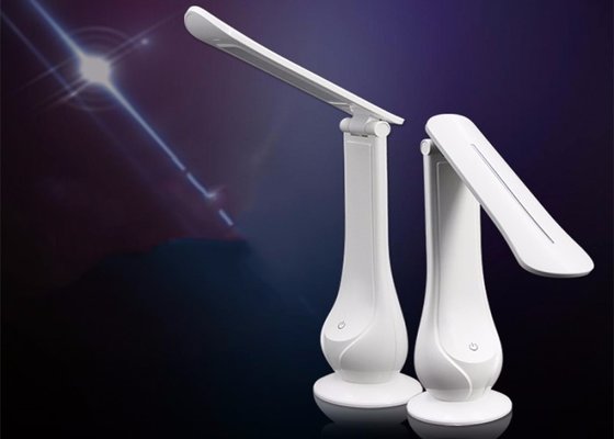 ABS Energy Saving Rechargeable Desk Lamp 3 Steps Dimming Smooth Surface