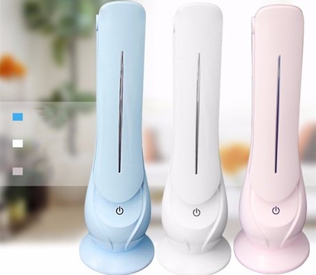 ABS Energy Saving Rechargeable Desk Lamp 3 Steps Dimming Smooth Surface