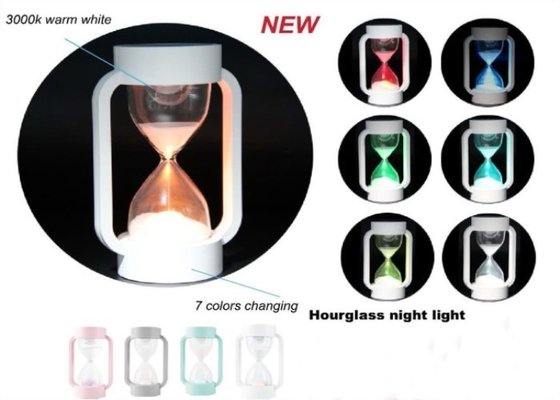 Night Light 12MIN Sand Clock Timer Sand Glass Kids Bedroom Colorful Light