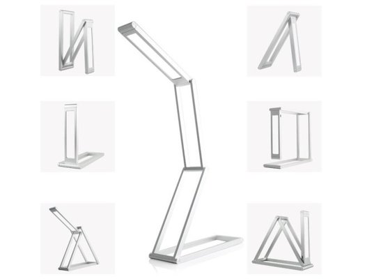 Aluminum Dimmable Folding LED Desk Lamp With Mounting Bracket 4 Section