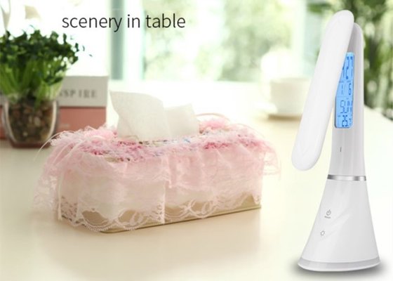 Plastic Led Foldable Desk Lamp With Calendar Alarm Luxurious Appearance