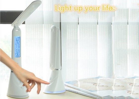 Plastic Led Foldable Desk Lamp With Calendar Alarm Luxurious Appearance
