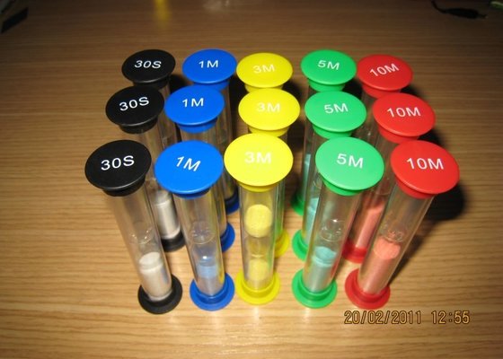 Colorful Sandglass Sand Clock Timer 1min  2mins 3mins  Dia 2.5 × 8.8 Cm