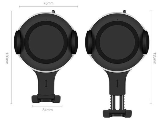 Vehicle Standing Universal Wireless Phone Charger With Base Holder Easy Installation