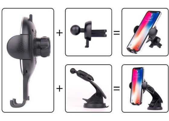 Vehicle Standing Universal Wireless Phone Charger With Base Holder Easy Installation