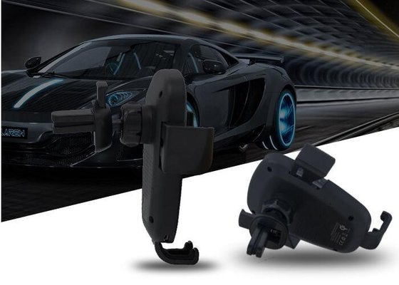 QI Wireless Car Charger Bracket Phone Holder Gravity Auto - Clamping Design