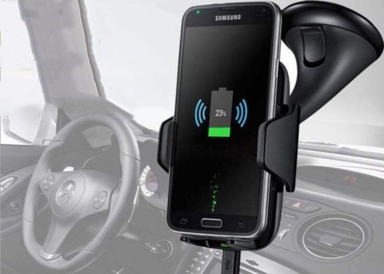 Car Wireless Charger Mount Sucked Universal Qi Mobile Phone Wireless Charger Vehicle Mounts