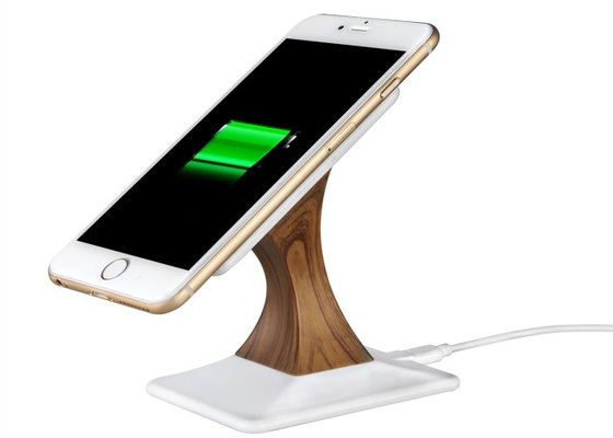 CE Universal Wireless Phone Charger Wooden Stand Phone Holder QI Wireless Charger