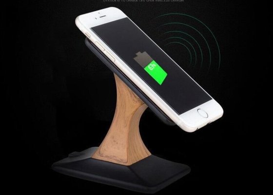 For IPhone X Wood Wireless Charger Certified 10W Fast Wireless Charger Charging Pad Stand