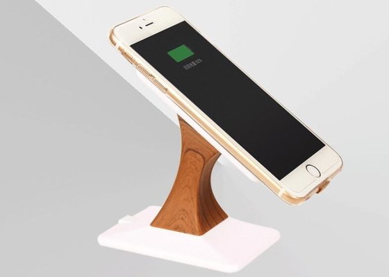 Fashion Fun Electronic Gifts For IPhone X Wood QI Wireless Charger Charging Pad Stand