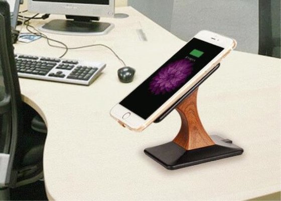 Fashion Fun Electronic Gifts For IPhone X Wood QI Wireless Charger Charging Pad Stand