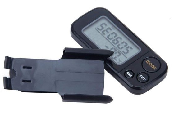 Multi - Function 3D Smart Pedometer With Clip Strap 30 Days Memory High Accurate