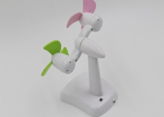 Table Cooling Usb Handheld Fan Double Blades USB Rotation Desktop Electric Fan