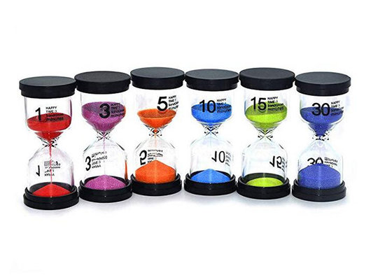 Customized Different Timer Kids Hourglass Minute Timer Durable PVC Material